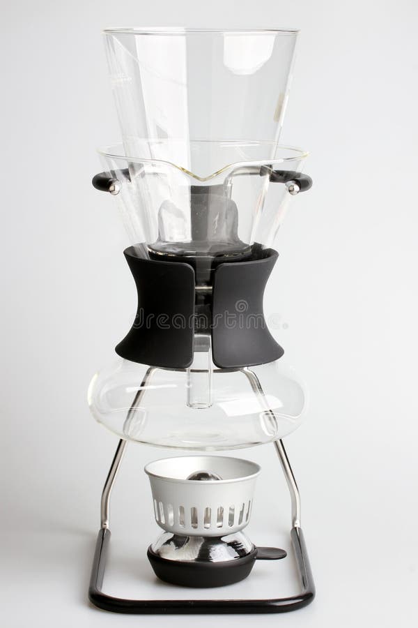 Coffee Syphon with Glass Decanter Stock Photo - Image of isolated ...