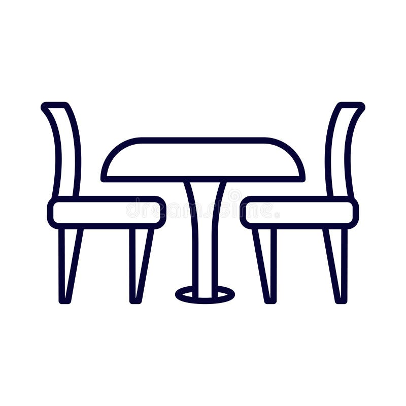 Coffee table chair icon stock vector. Illustration of refreshment ...