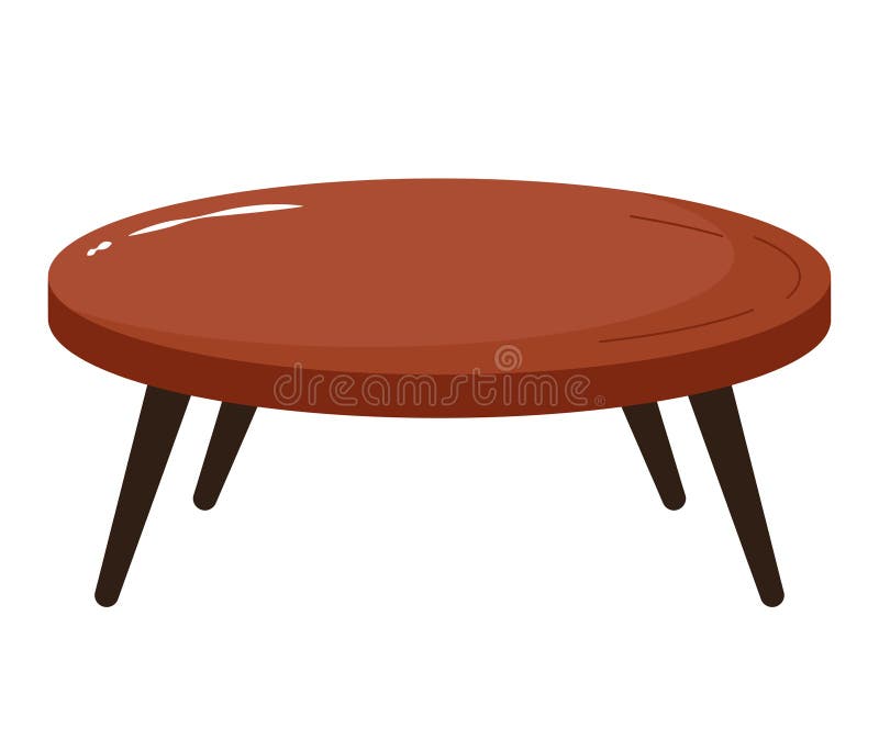Coffee table design stock vector. Illustration of wooden - 256278577
