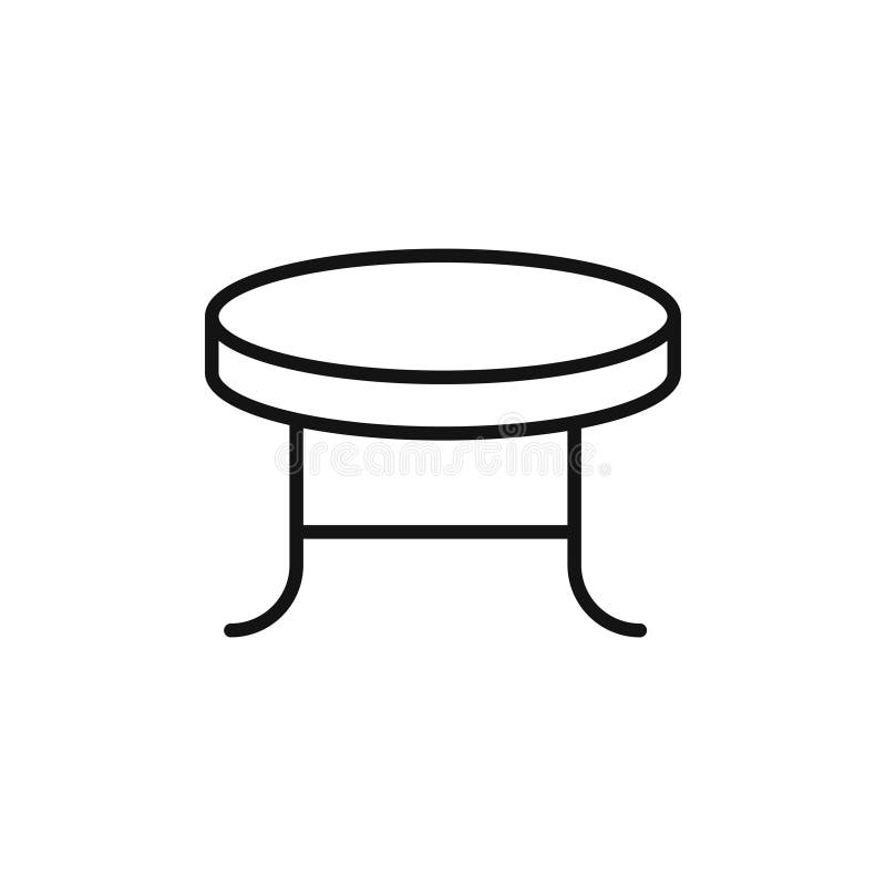 Coffee Table Icon Symbol on White Background Stock Vector ...