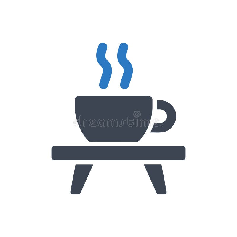 Coffee Table Icon stock vector. Illustration of steam - 361729552