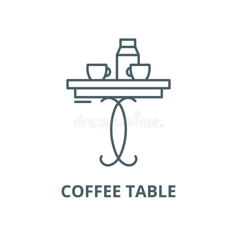 Round Coffee Table Symbol Stock Illustrations – 525 Round Coffee Table ...