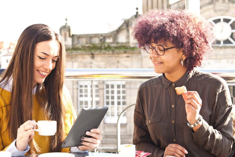 Coffee with the tablet stock photo. Image of american - 68471616