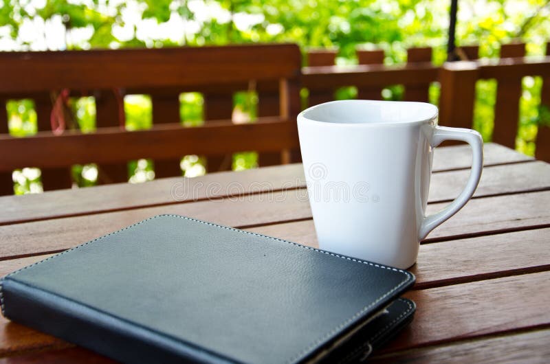 Coffee and tablet stock image. Image of study, portable - 32693477