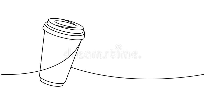Continuous One Line Takeaway Coffee Drawing Stock Illustrations – 142 ...