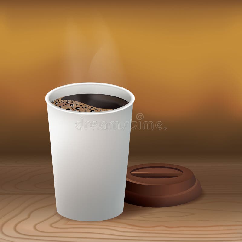 Coffee in Takeaway Cup. Vector Illustration Decorative Design Stock ...