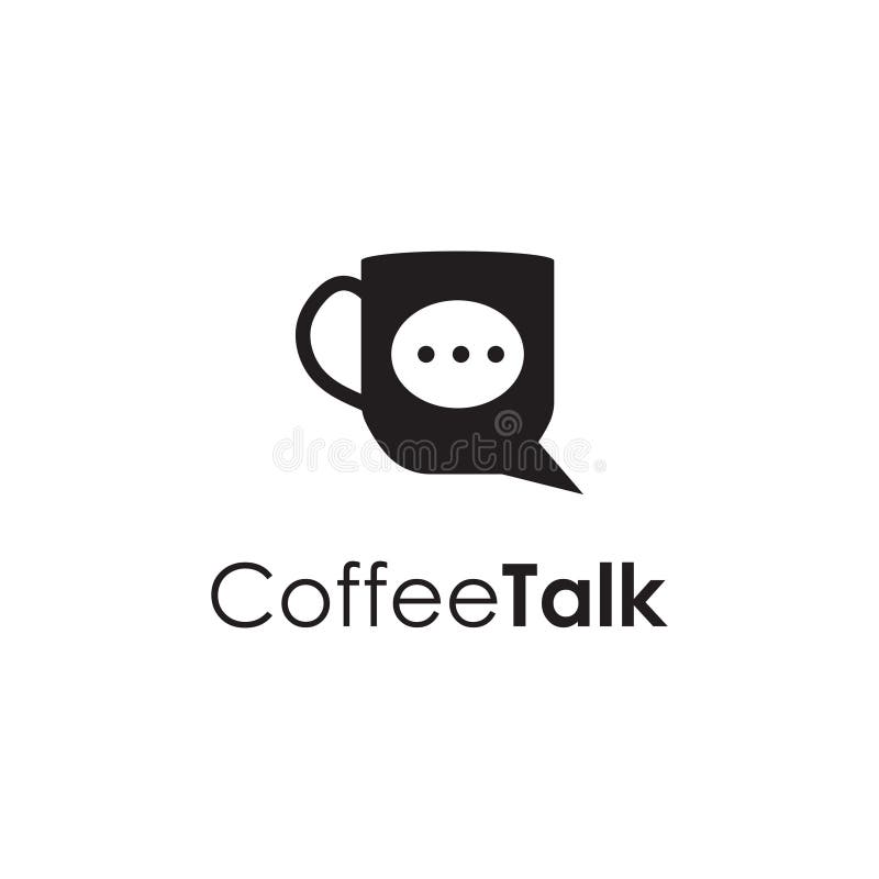 Coffee Talk Vector Logo Template for Coffee Shop Business Stock Vector ...