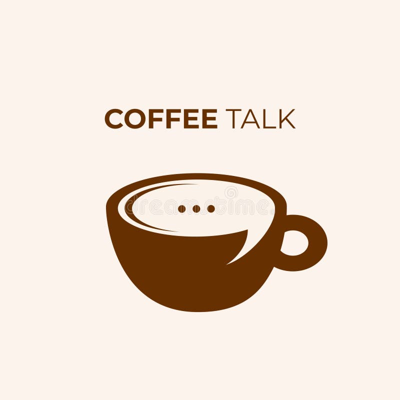 Coffee Talk Vector Logo Design Stock Vector - Illustration of brand ...