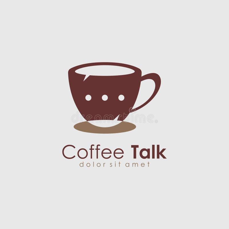 Coffee Talk Vector Logo Template for Coffee Shop Business Stock Vector ...