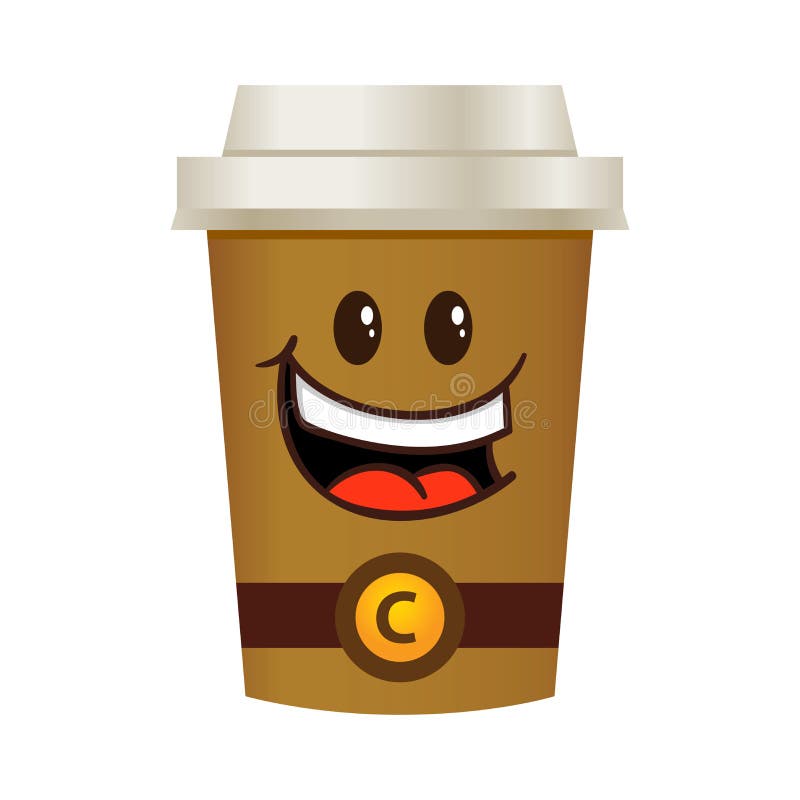 Coffee Tall Cup Cartoon Character Stock Vector - Illustration of ...