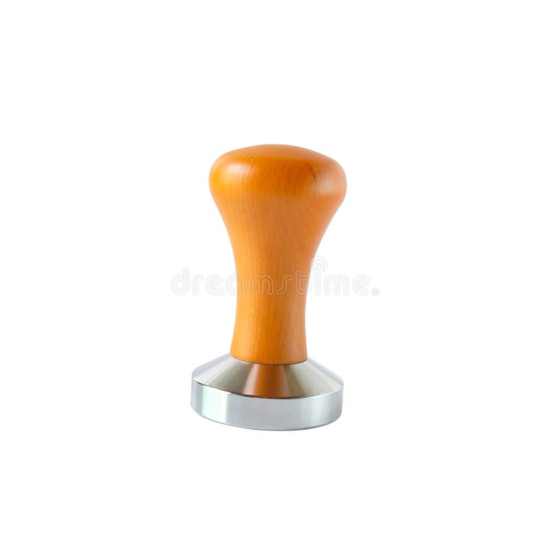 Coffee Tamper with Wooden Handle Stock Photo - Image of barista, manual ...