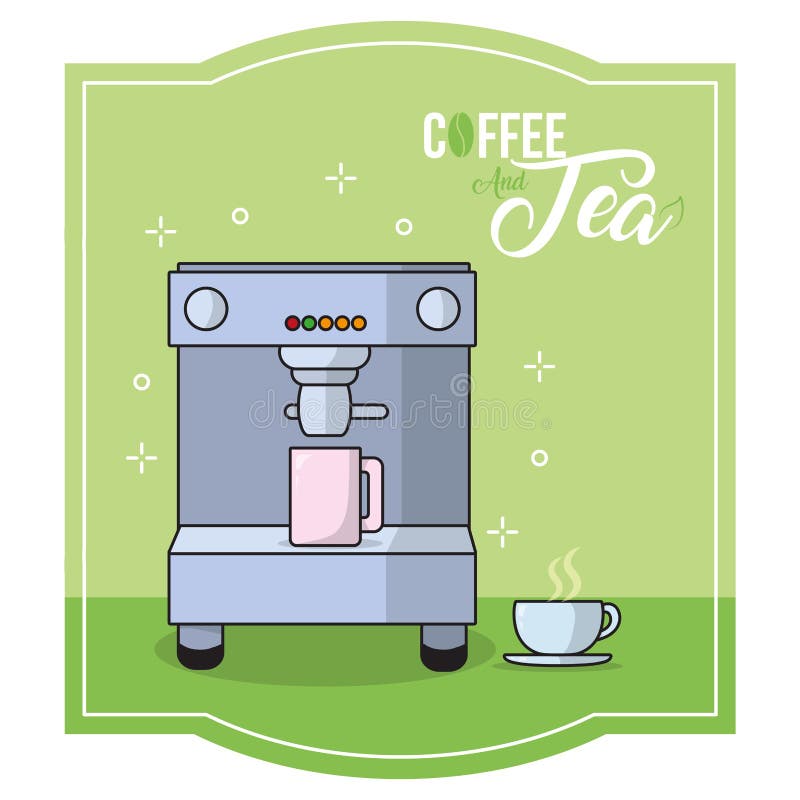 Coffee and tea concept stock vector. Illustration of cartoons - 110440985