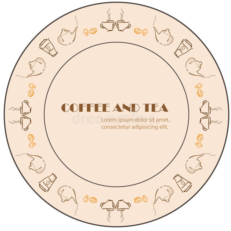 Tea or coffee frame stock vector. Illustration of order - 24594587