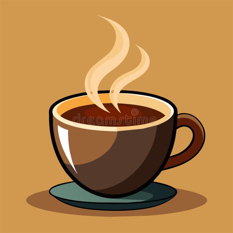 Coffee or Tea Cup Mug Flat Vector Illustration Stock Vector ...