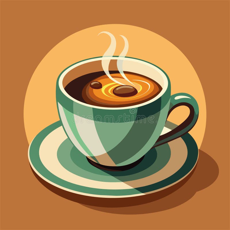 Coffee or Tea Cup Mug Flat Vector Illustration Stock Vector ...