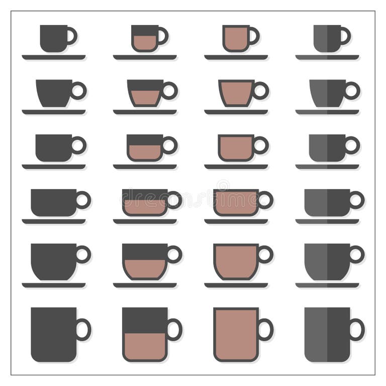 Coffee Full Half Mug Stock Illustrations – 52 Coffee Full Half Mug ...