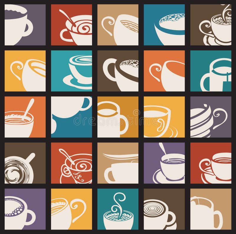 Coffee and Tea cup stock vector. Illustration of round - 74151518