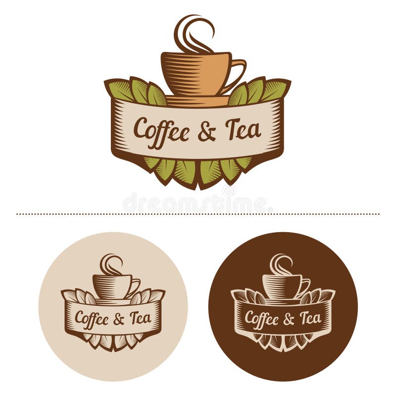 Coffee and Tea Logo Template Stock Vector - Illustration of lunch ...