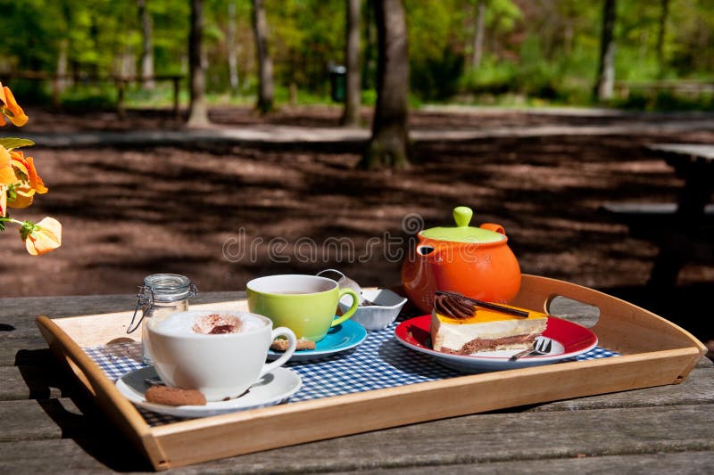 Coffee and tea outdoor stock photo. Image of restaurant - 12370848