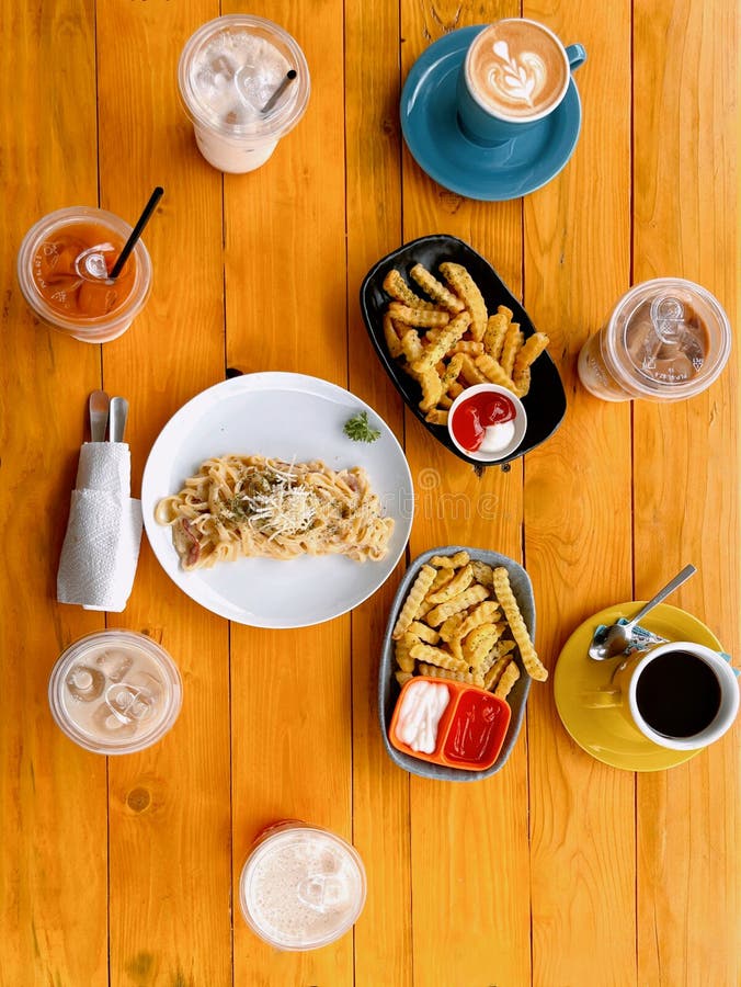 Coffee, Tea and Pasta for Quality Time Stock Image - Image of french ...