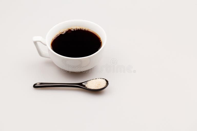 Coffee and Teaspoon with Sugar Stock Image - Image of making, person ...