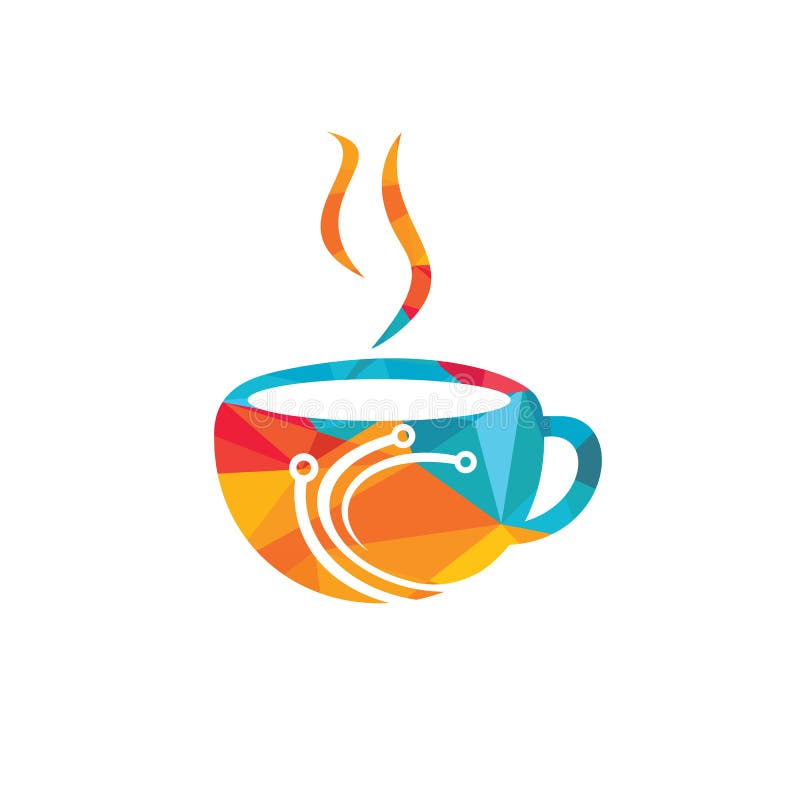 Coffee Tech Vector Logo Design. Stock Vector - Illustration of ... Coffee Tech Vector Logo Design. Stock Vector - Illustration of ...