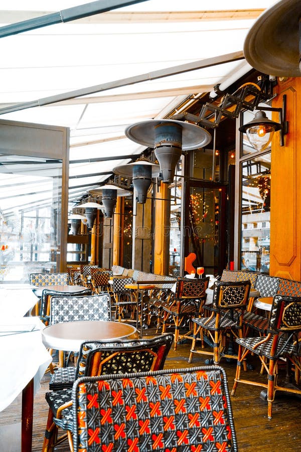 Coffee Terrace with Tables and Chairs Stock Photo - Image of rest ...