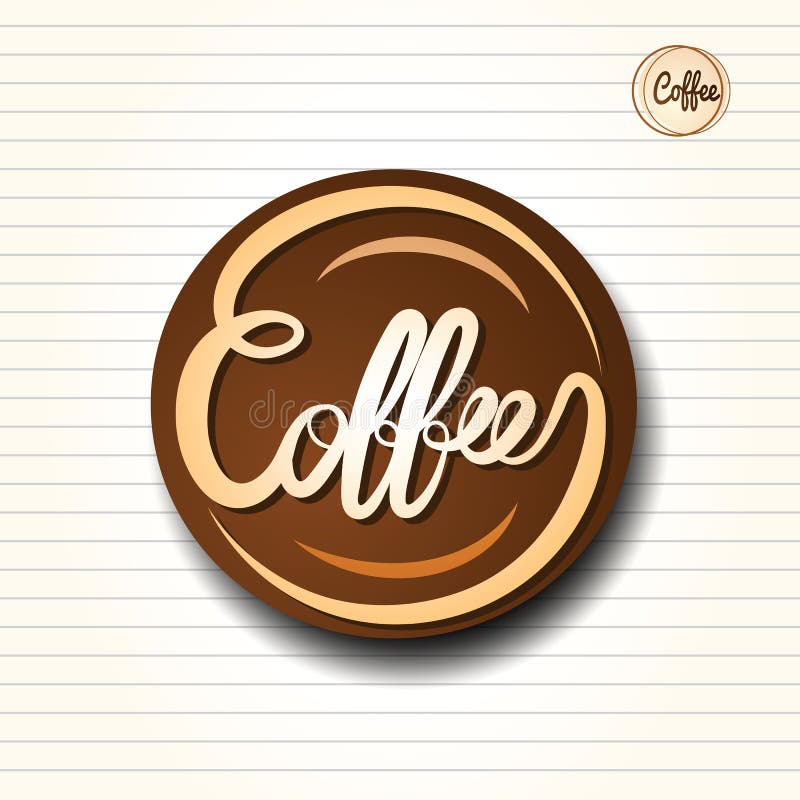 Coffee with text stock illustration. Illustration of background - 16886565