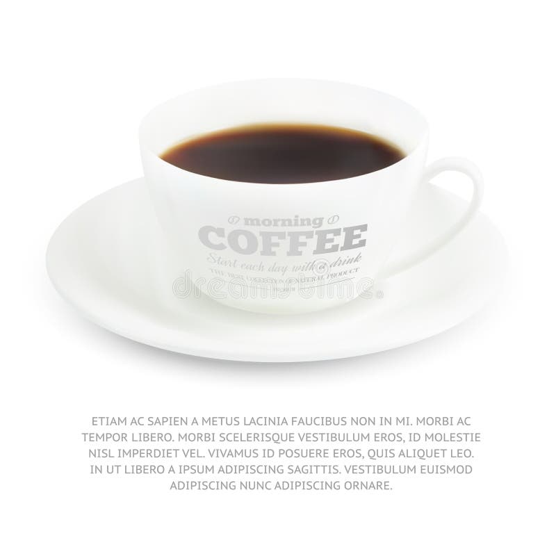 Coffee with text stock illustration. Illustration of background - 16886565