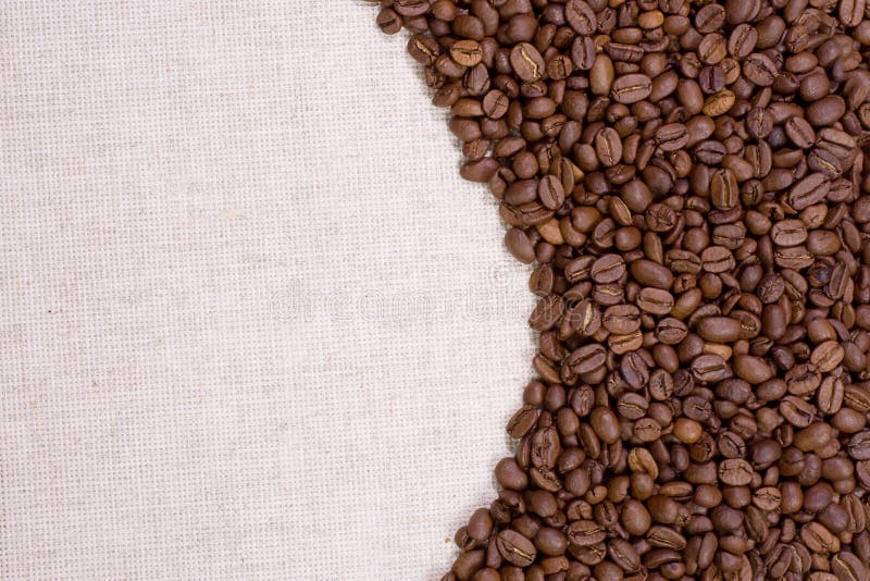Coffee with Textile Material Stock Photo - Image of heap, bean: 13430054