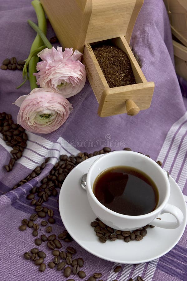 Coffee theme stock photo. Image of blossom, romantic - 13225858