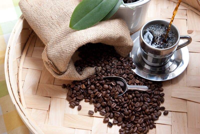 Coffee theme stock image. Image of beans, decoration - 13326603