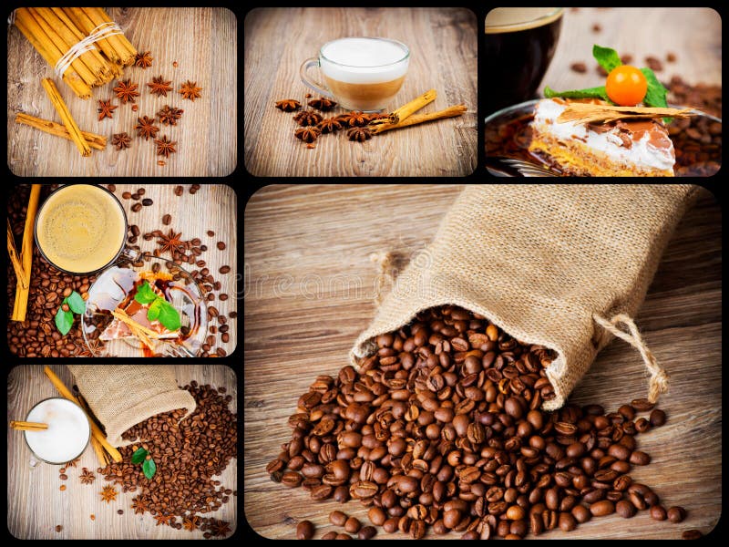 Coffee theme set stock photo. Image of antique, food - 92276204