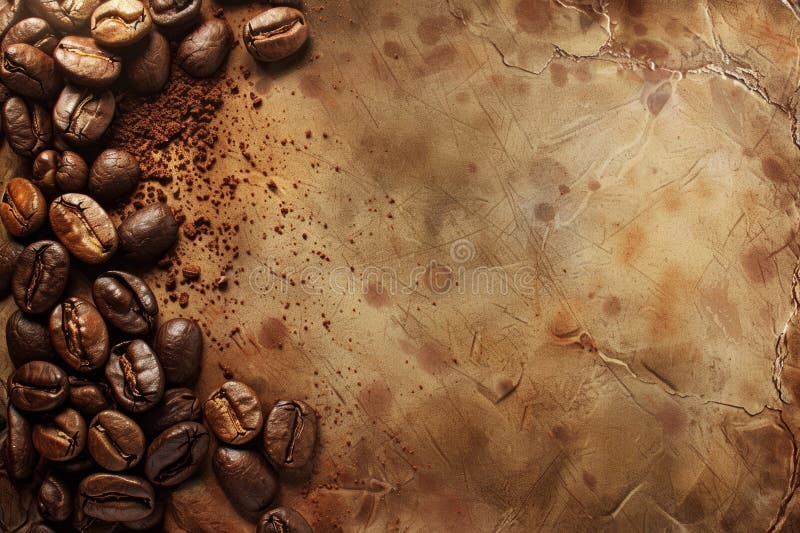 Coffee-themed Backdrop with Textured Surface and Space for Text ...