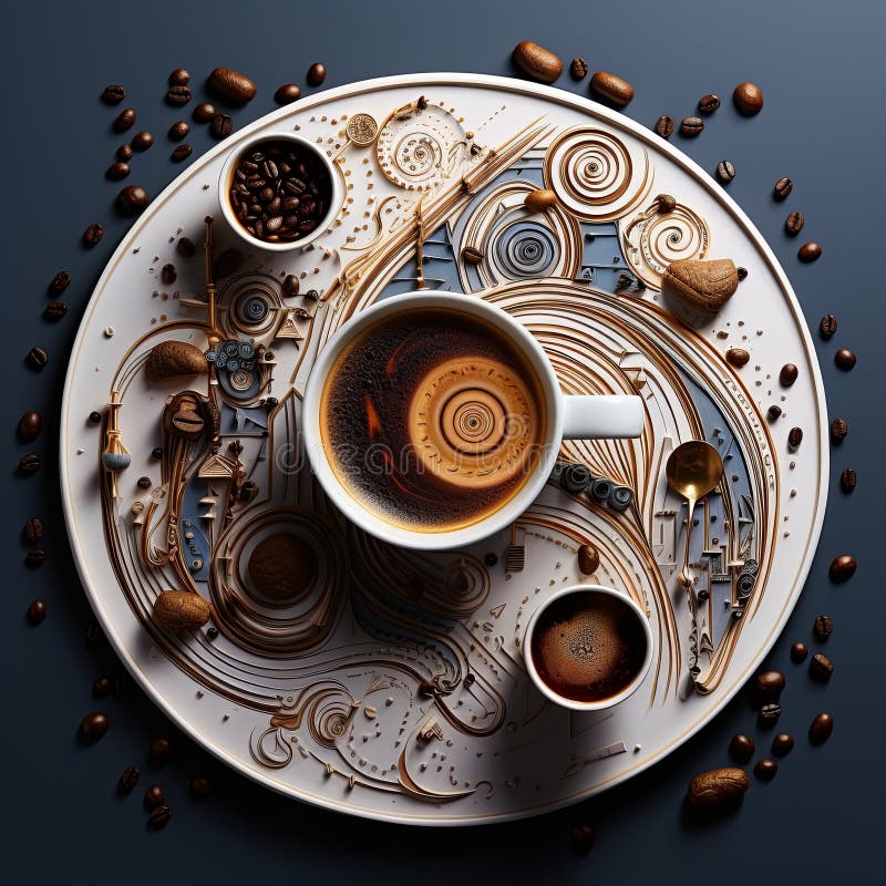 Coffee-themed, Featuring Coffee Beans, a Cup of Coffee, or Coffee Art ...