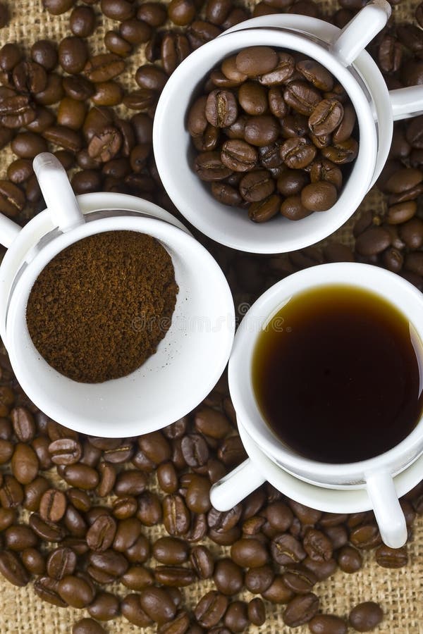 Coffee three phases stock photo. Image of toasted, closeup - 8639208