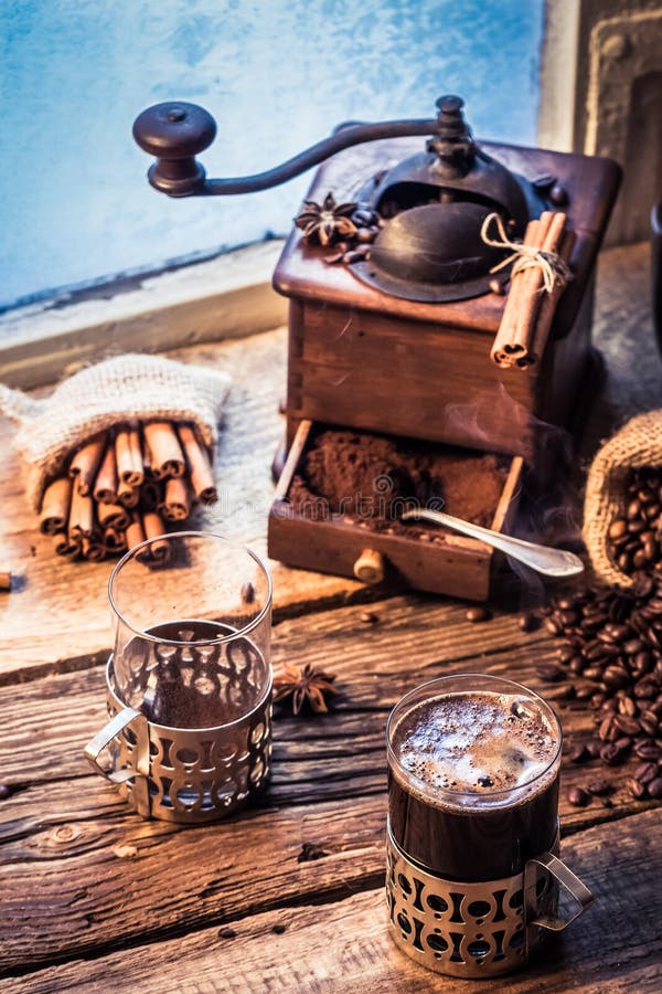 Coffee Time in a Cold Winter Day Stock Image - Image of coffee, climate ...
