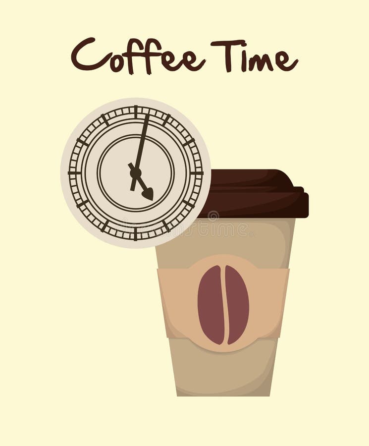 Coffee time design stock vector. Illustration of background - 58547490