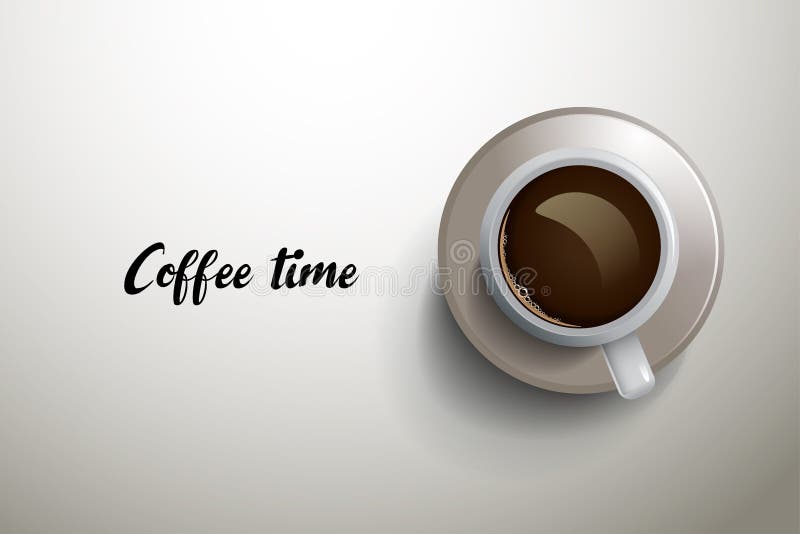 Coffee Time Design Over White Background Stock Vector - Illustration of ...