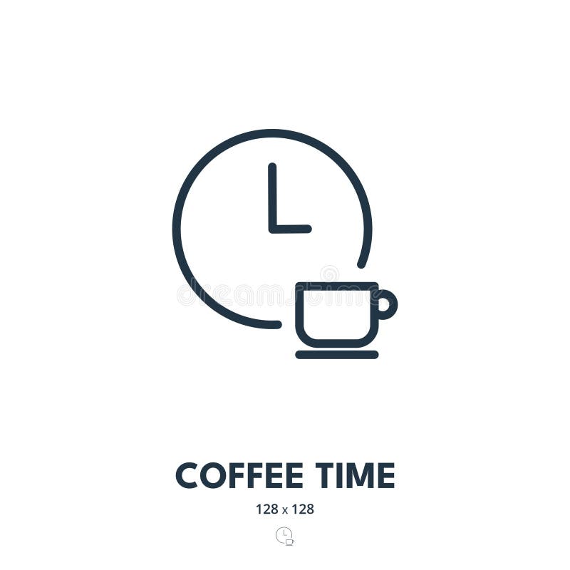Coffee Time Icon. Coffee Break, Take a Break, Rest. Editable Stroke ...