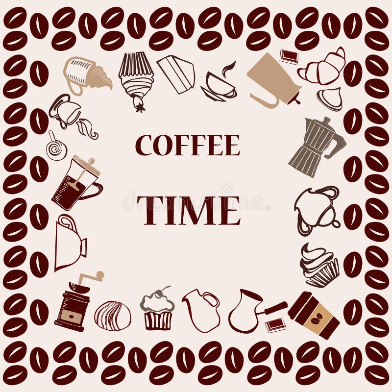 Coffee time - Illustration stock vector. Illustration of party - 49008274