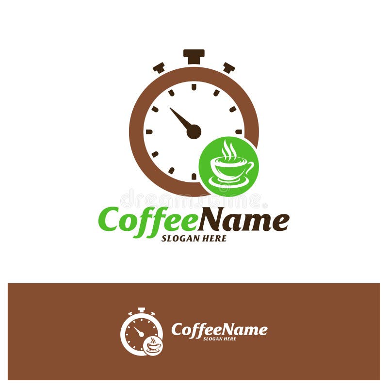 Coffee Time Logo Design Template. Coffee Logo Concept Vector Stock ...
