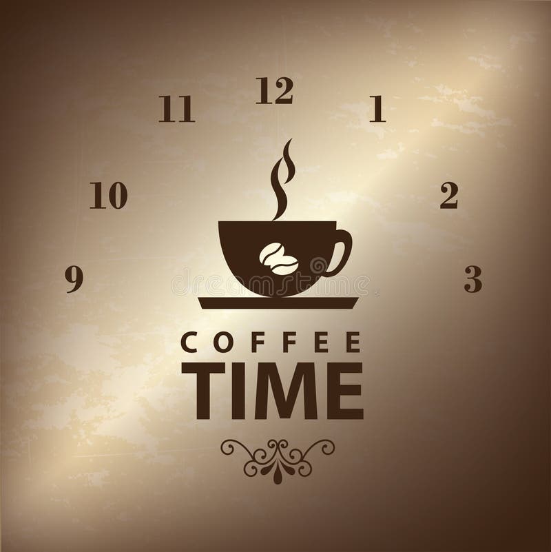 Coffee Time Poster stock illustration. Illustration of poster - 11496215