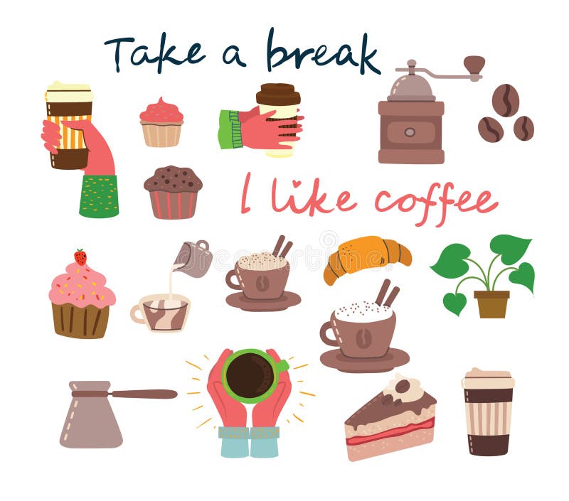 Take Break Coffee Time Stock Illustrations – 1,161 Take Break Coffee ...