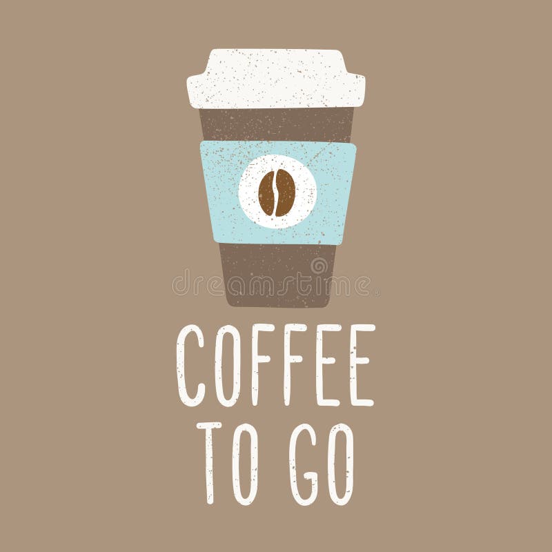 Coffee to go. stock vector. Illustration of symbol, paper - 46726821