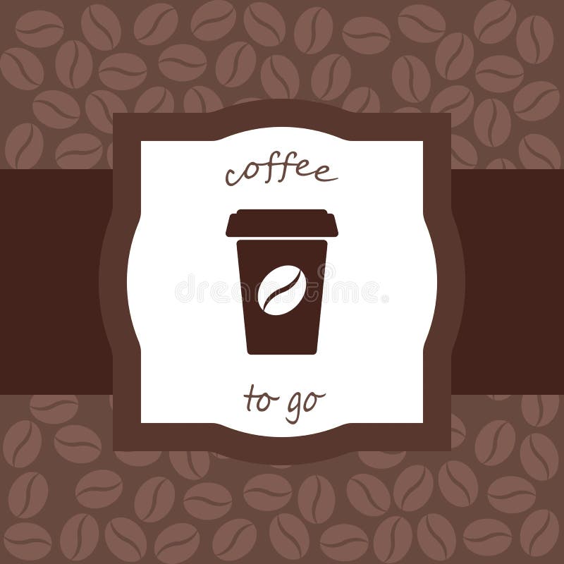 Coffee to go. flyer. stock illustration. Illustration of espresso ...