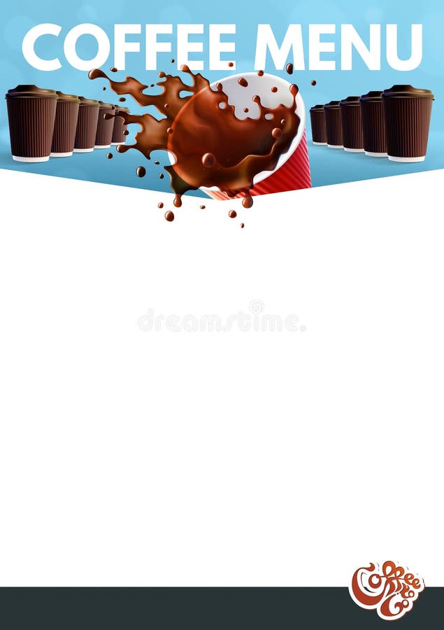 Coffee To Go Menu Poster A4 Stock Illustration - Illustration of ...