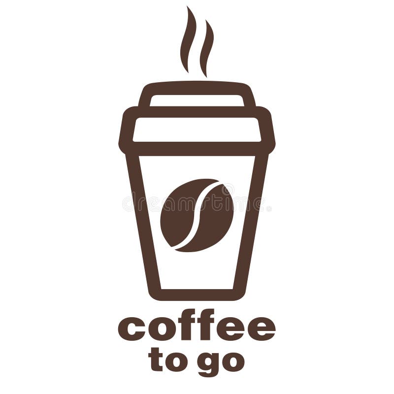 Coffee To Go, Sticker in the Window, Vector Logo, Web Icon, Button ...
