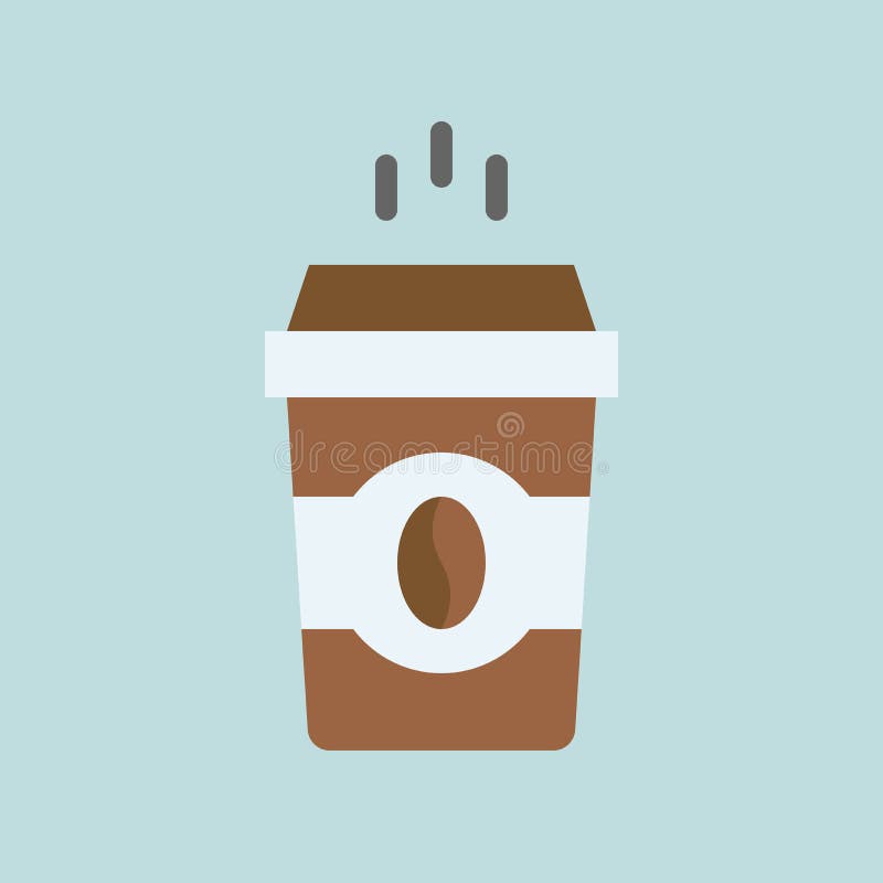 Coffee To Go Vector Illustration, Beverage Flat Style Icon Stock Vector ...