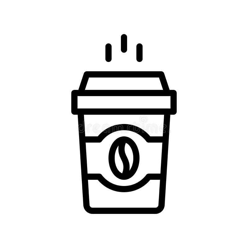 Coffee To Go Vector Illustration, Beverage Line Style Icon Stock Vector ...
